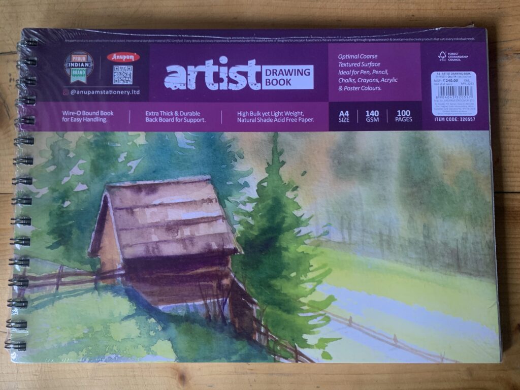 Artist Drawing Book by Anupam - 140GSM - Rang De Studio
